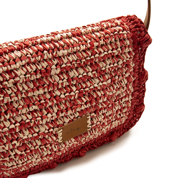 BOLSITO PULAU RAFIA PAPEL NAT/ROJO – Zapateria_Mule